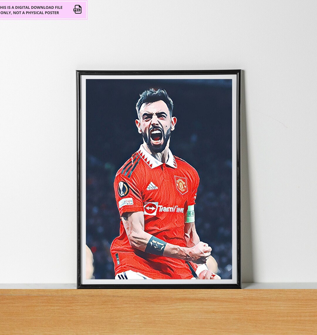 BRUNO FERNANDES Printable Poster manchester Unitedbruno - Etsy