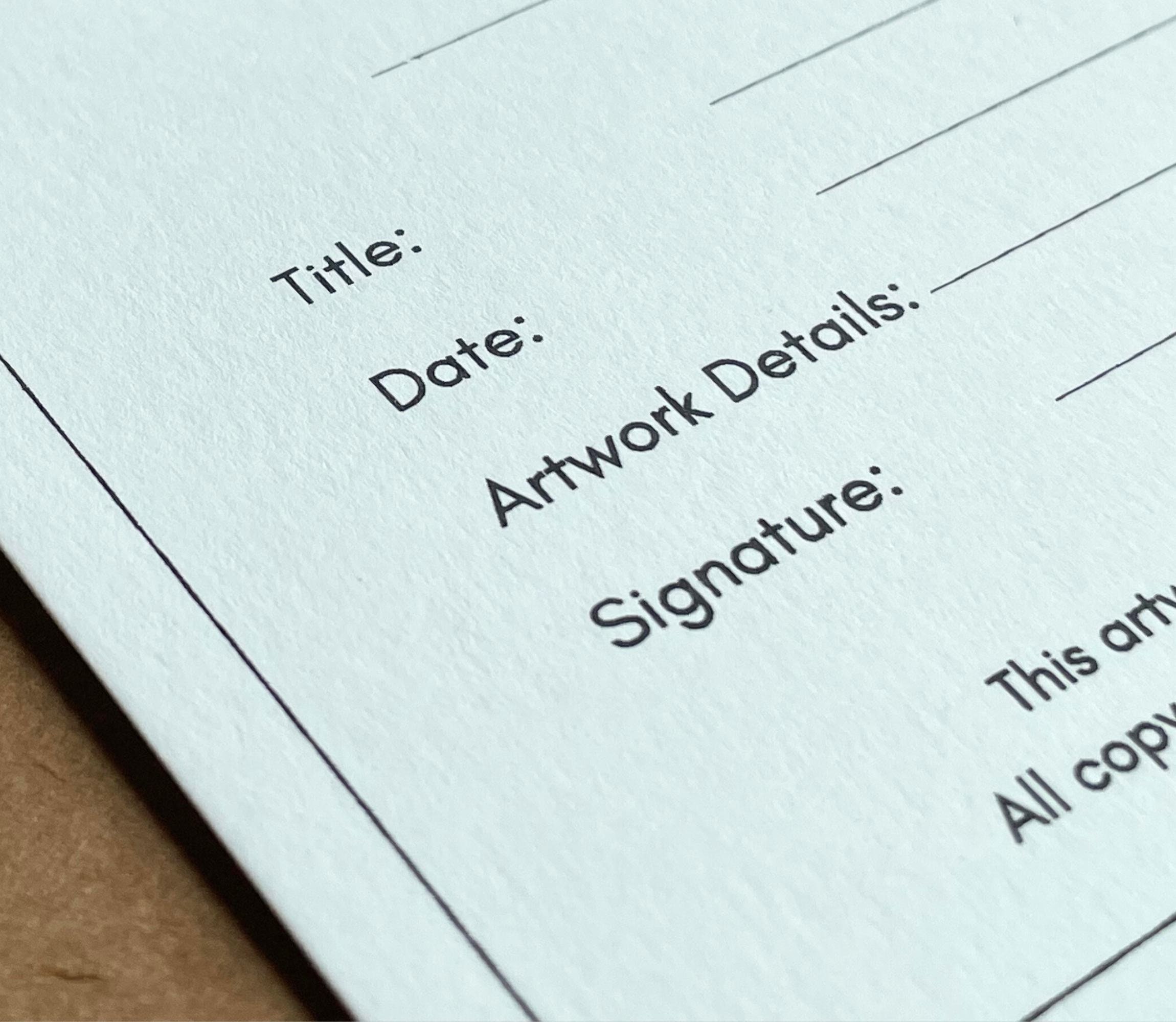 Printable Mini Certificate of Authenticity, Printable Certificate of ...