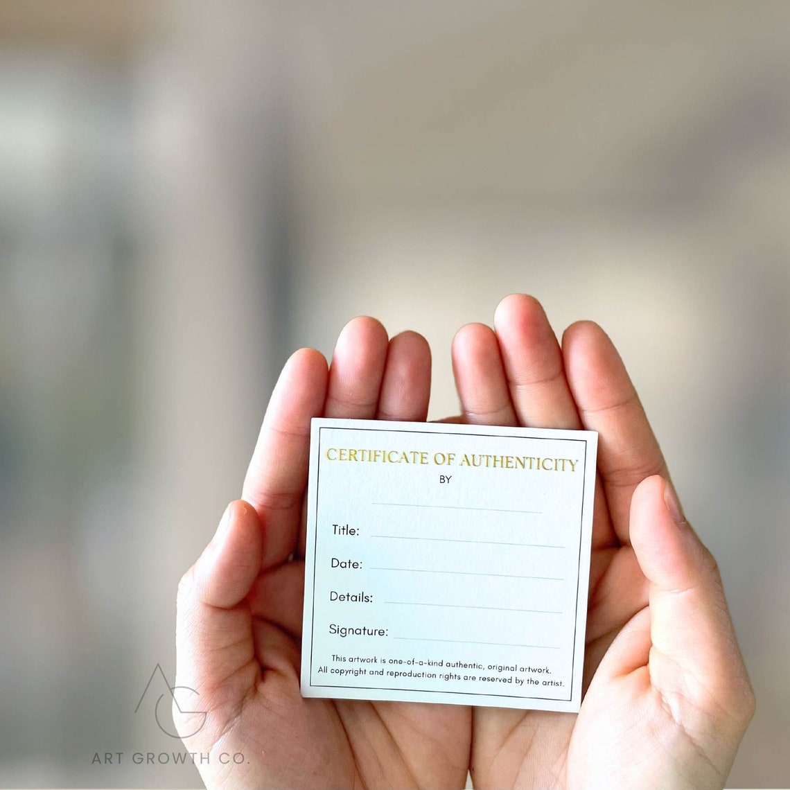 Certificate of Authenticity Certificate of Original Art Mini - Etsy