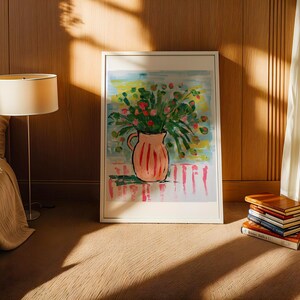 PRINTABLE POSTER | Impressionistic Still Life | Vibrant Flowers Art ...