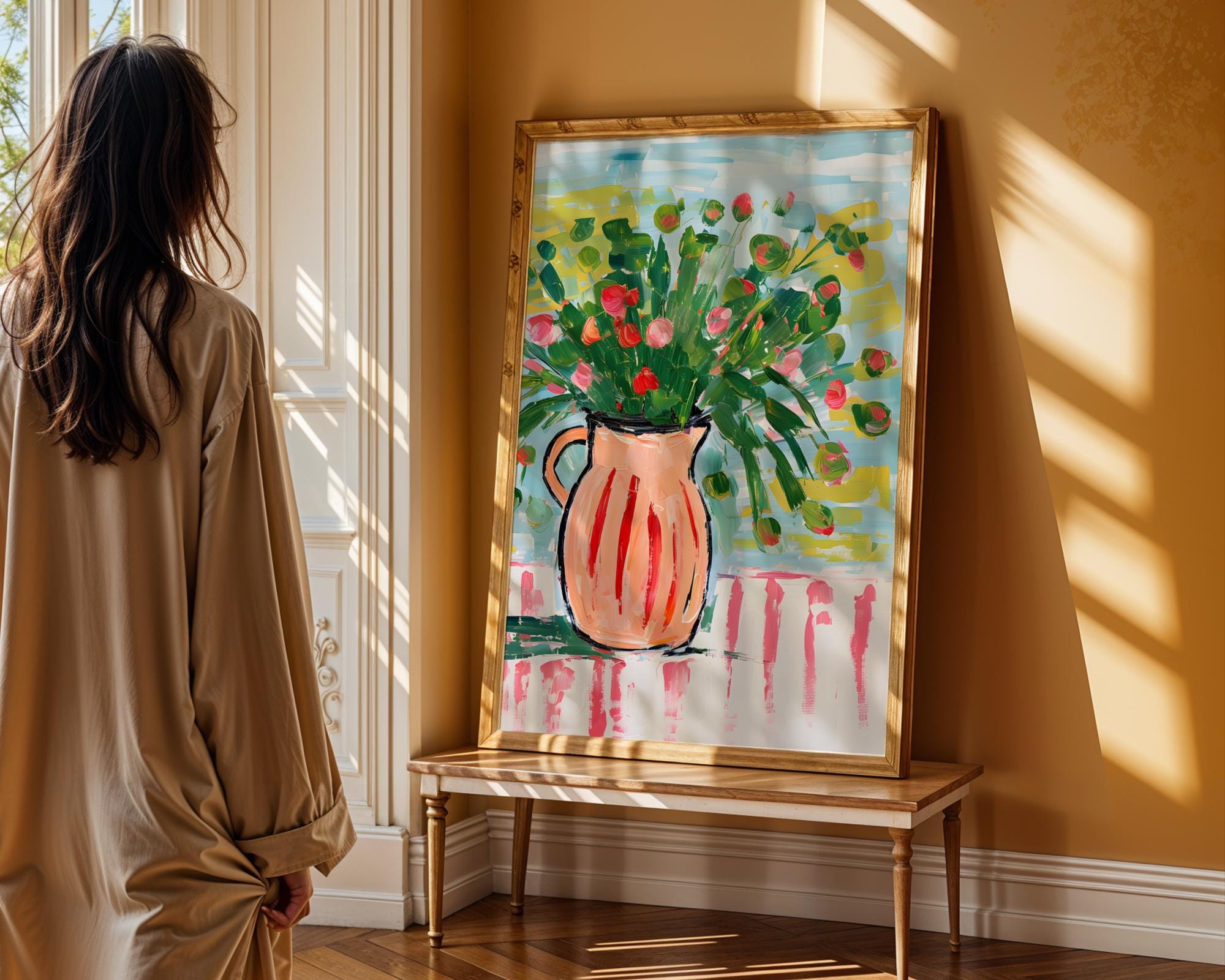 PRINTABLE POSTER | Impressionistic Still Life | Vibrant Flowers Art ...