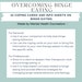 Overcoming Binge-eating | Flashcards/coping Cards | Worksheets | Visual ...