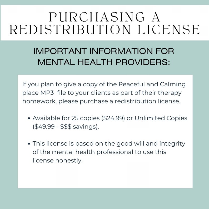 Unlimited Redistribution License for Peaceful Place Audio File, MP3 ...