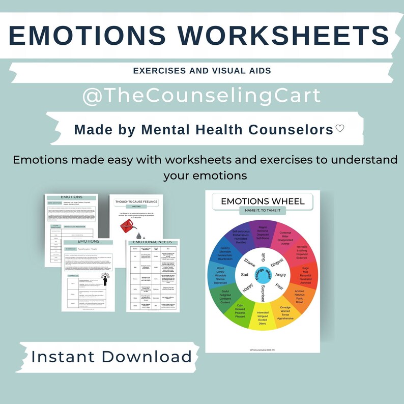 Emotions Worksheets | Self-help | Exercises and Visual Aids | Emotions ...