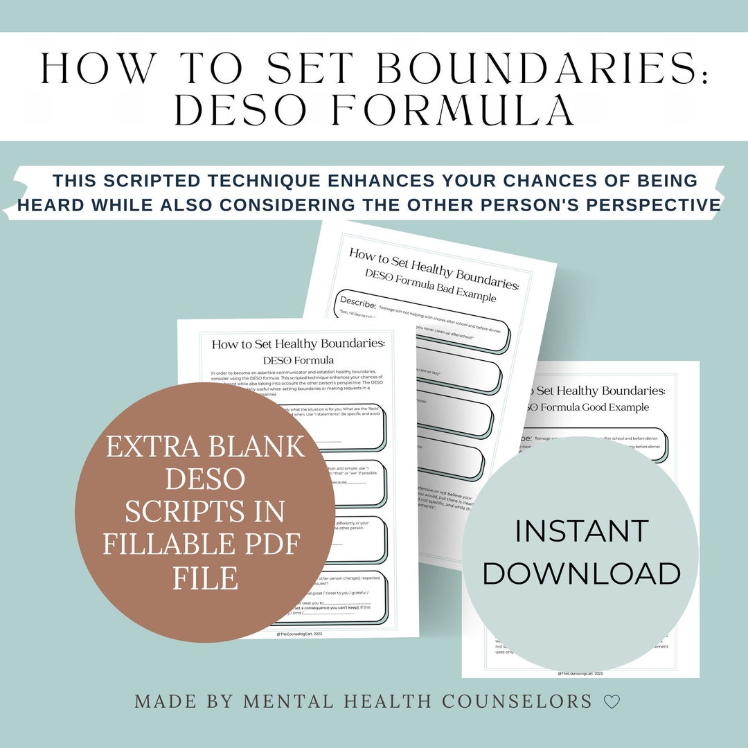 Boundary Setting With DESO Scripts Assertiveness Technique - Etsy