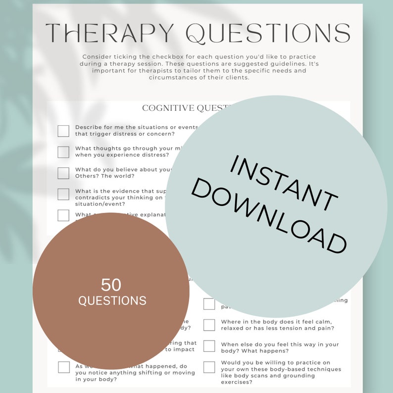 The 50 Best Therapy Questions: for Students, Interns, New Therapists ...