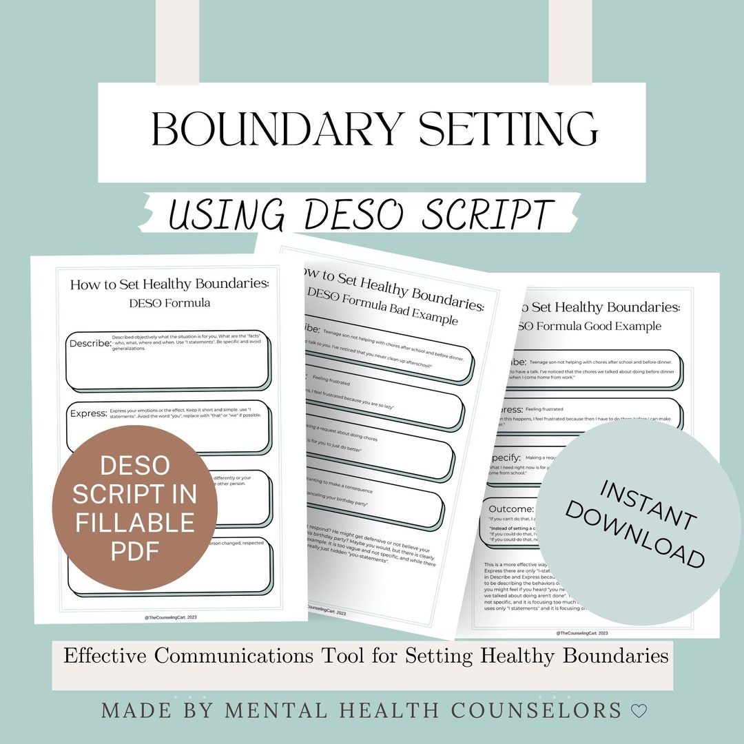 Boundary Setting With DESO Scripts | Assertiveness Technique | Healthy ...