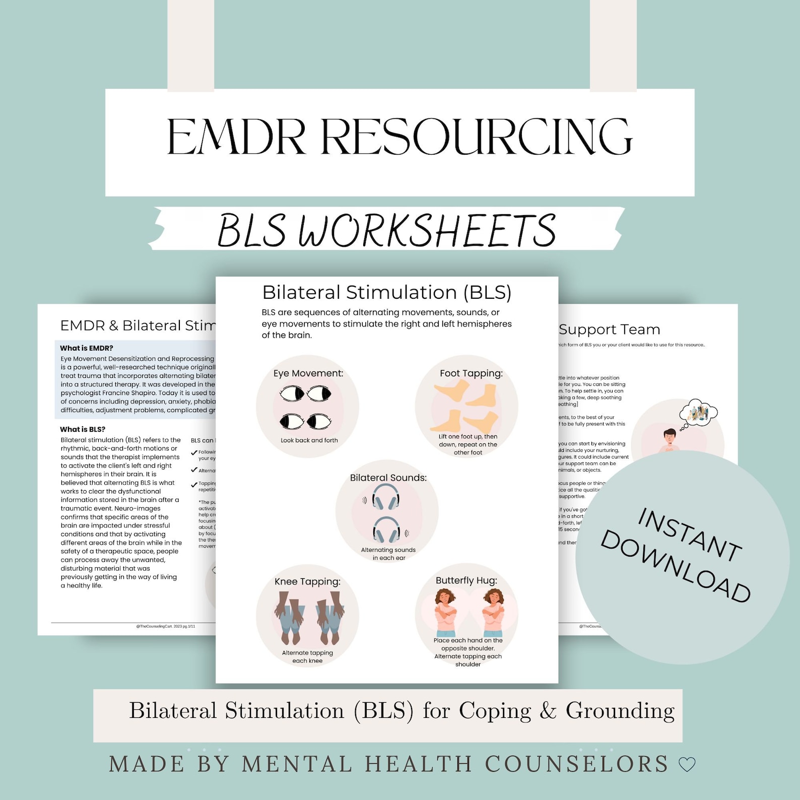 EMDR Resourcing: BLS Infographics & Scripts (PDF) - Etsy