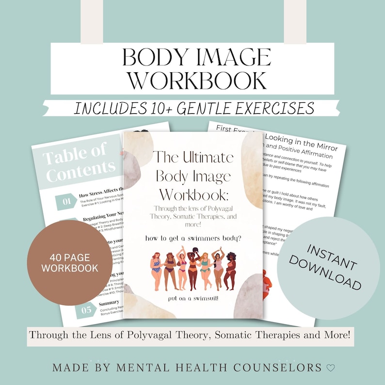 Body Image Workbook: Somatic Therapy & CBT (digital Download) - Etsy