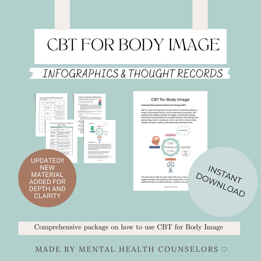 CBT Body Image Worksheets: Exercises & Visual Aids (PDF Download) - Etsy