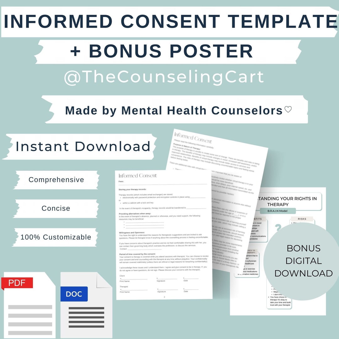 Informed Consent Template for Therapy | Comprehensive Limits to Privacy ...