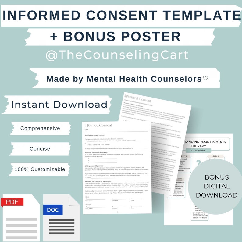 Informed Consent Template for Therapy | Comprehensive Limits to Privacy ...
