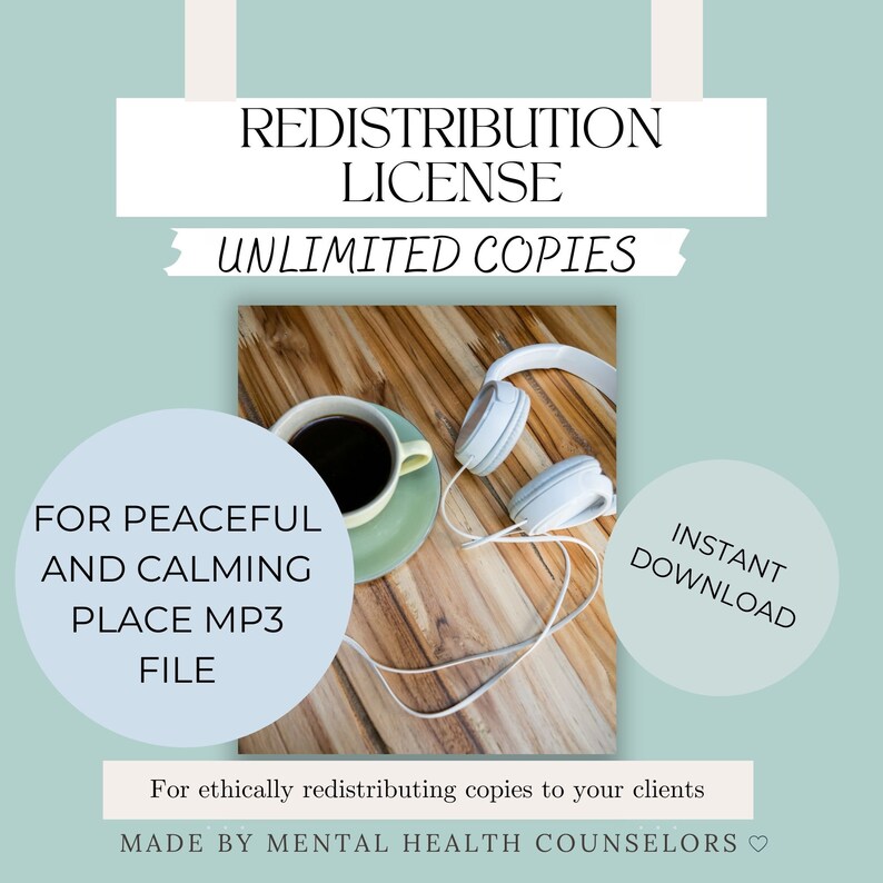 Unlimited Redistribution License for Peaceful Place Audio File, MP3 ...