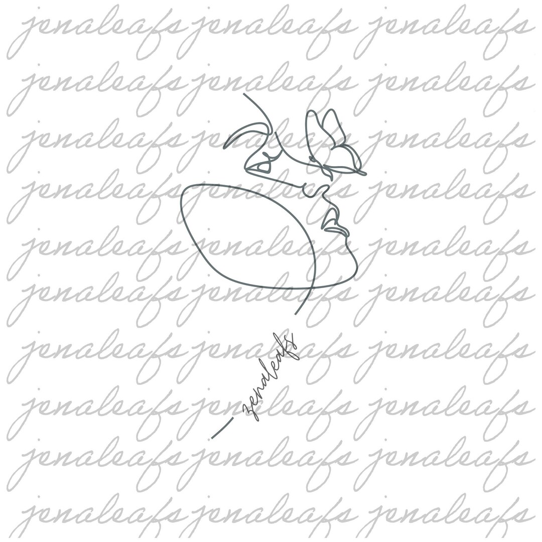 Side Face Digital Print, Line Art Print, Wall Art Print, Digital ...