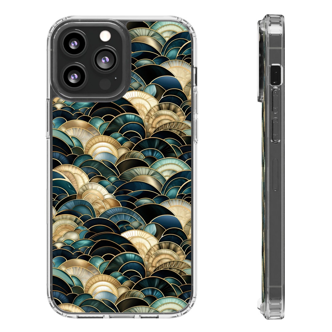 Chic Fish Scale Clear iPhone and Samsung Phone Case Elegant Gift for ...