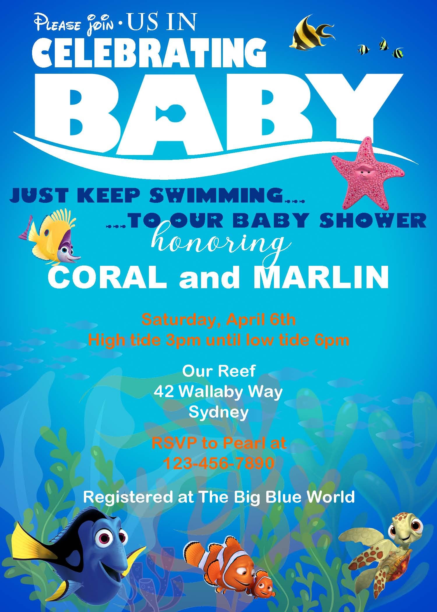 Please Join Us in "celebrating Baby", an Ocean Themed Baby Shower ...