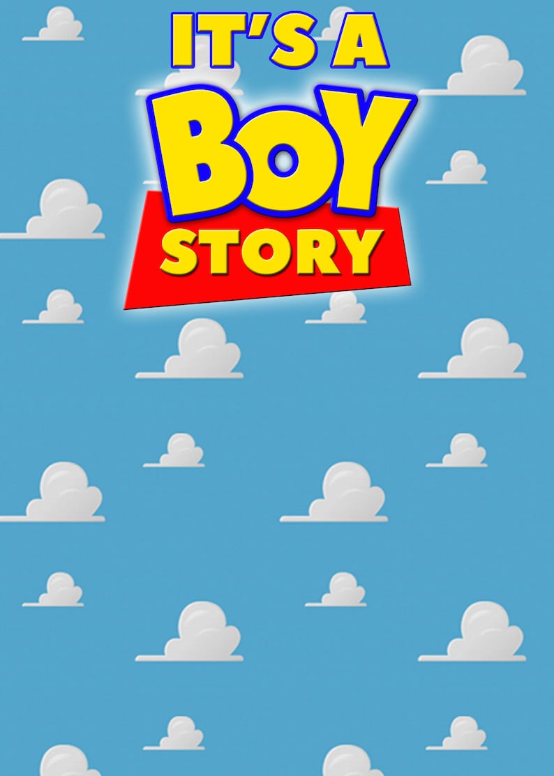 It's a Boy Story Baby Shower Editable Blank Template - Etsy