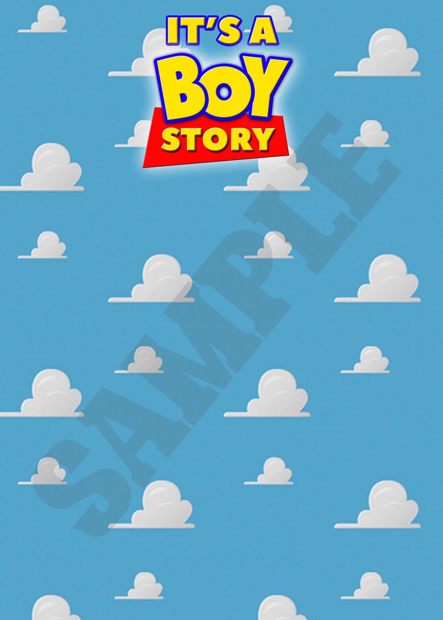 It's a BOY Story Baby Shower Editable Template 5"x7" and 8"x11" Use It ...
