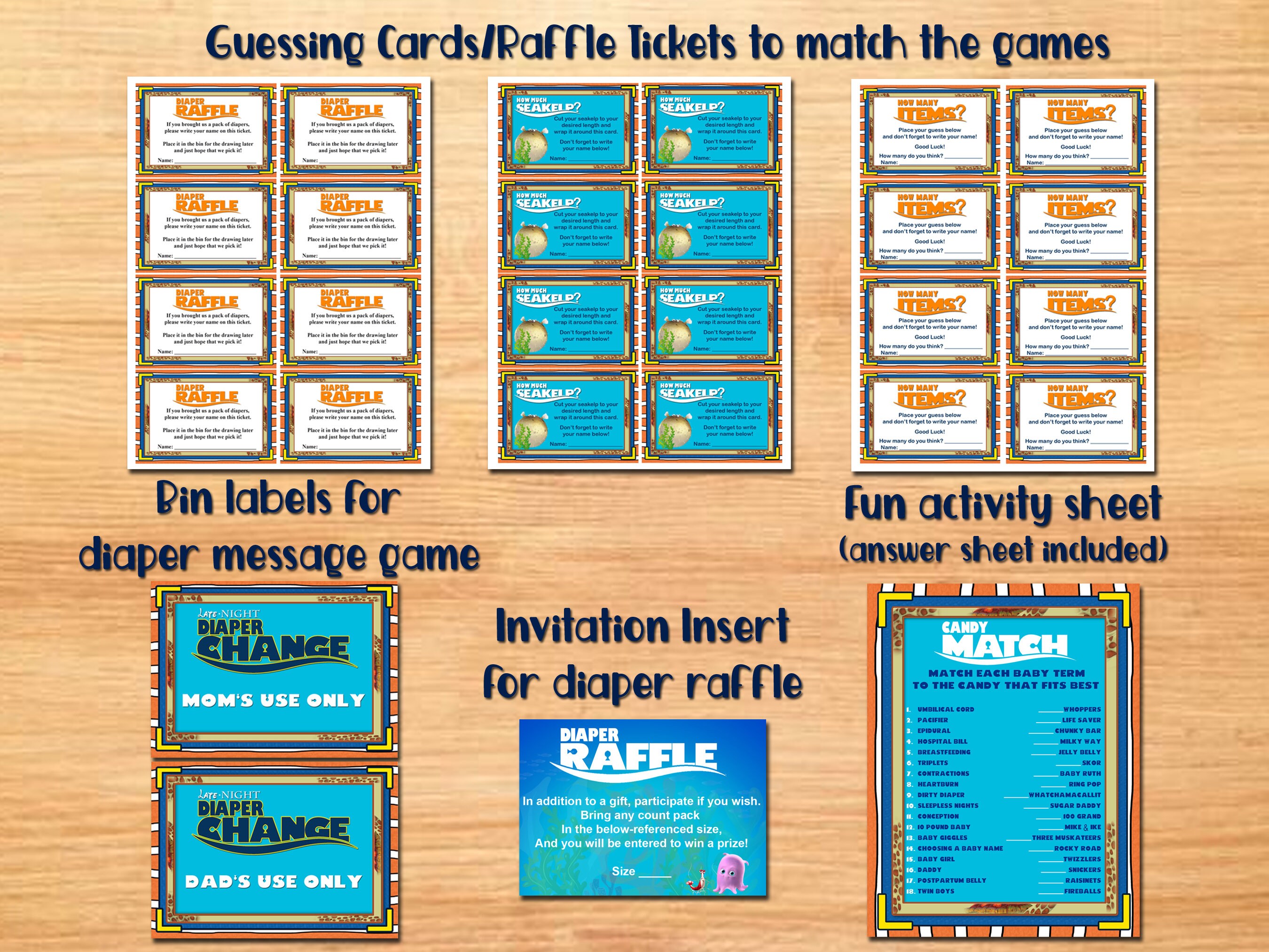 Celebrating Baby, Finding Nemo Theme Baby Shower Game and Activity ...