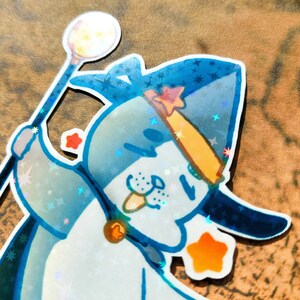 RPG Themed Holographic Sticker Flipp the Mage - Etsy