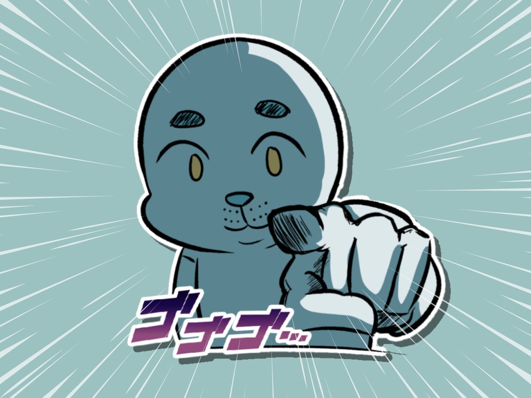 Menacing | Funny Anime Meme Seal Sticker - Etsy