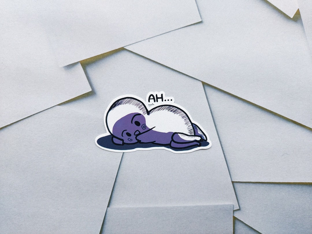 Cute Funny Die Cut Sticker | Ah... - Etsy