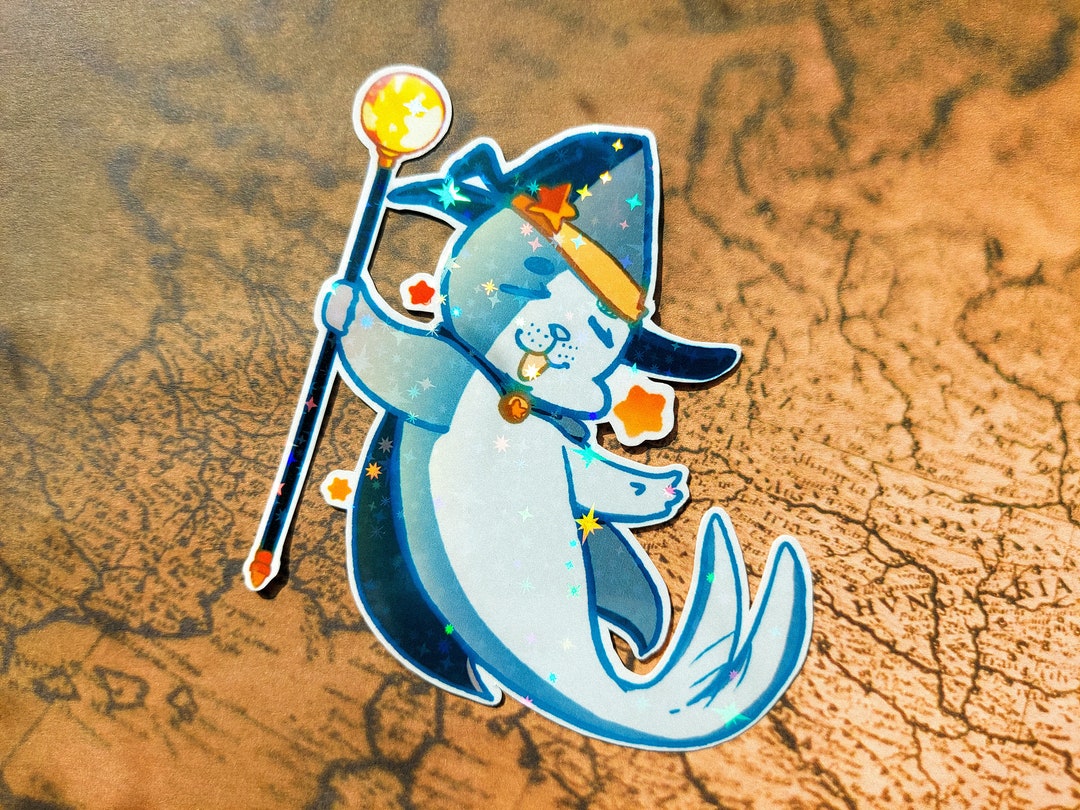 RPG Themed Holographic Sticker | Flipp the Mage - Etsy