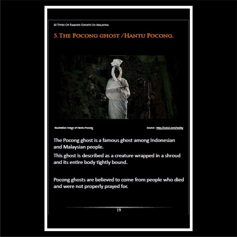10 Types of Ghost in Malaysia - Etsy