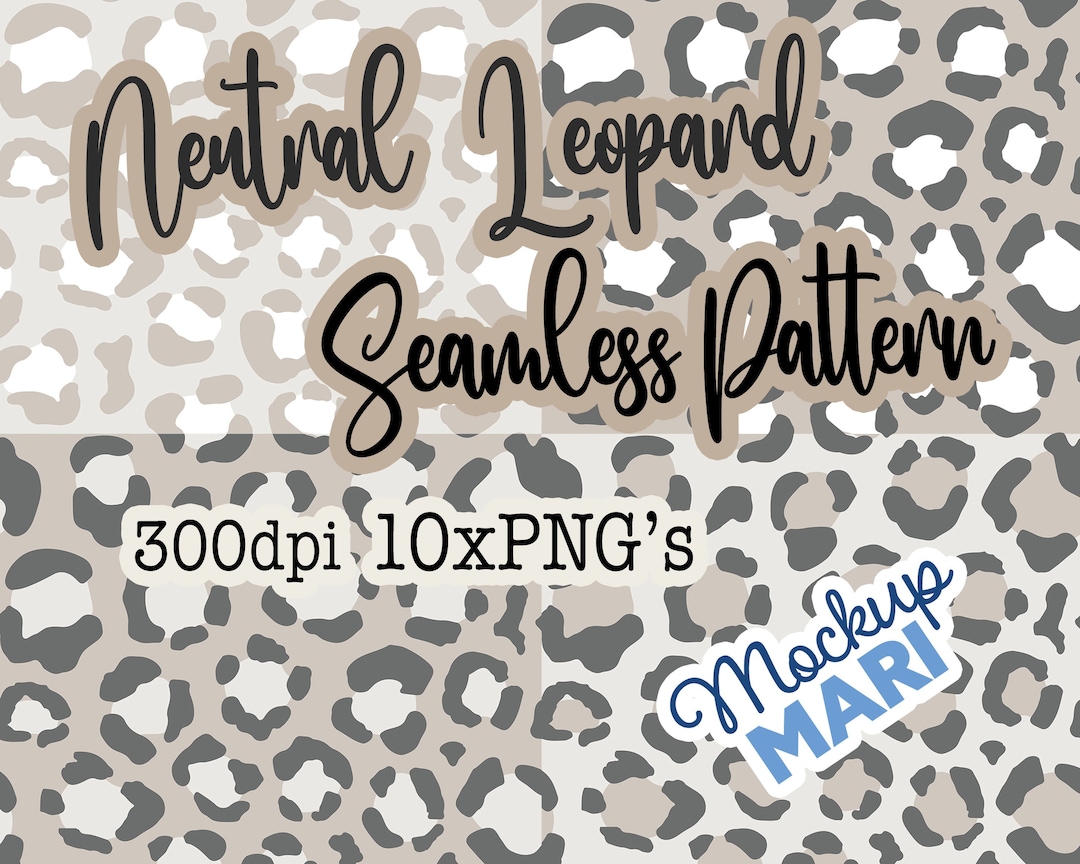 Seamless Leopard Print PNG Natural Leopard Background PNG Neutral ...
