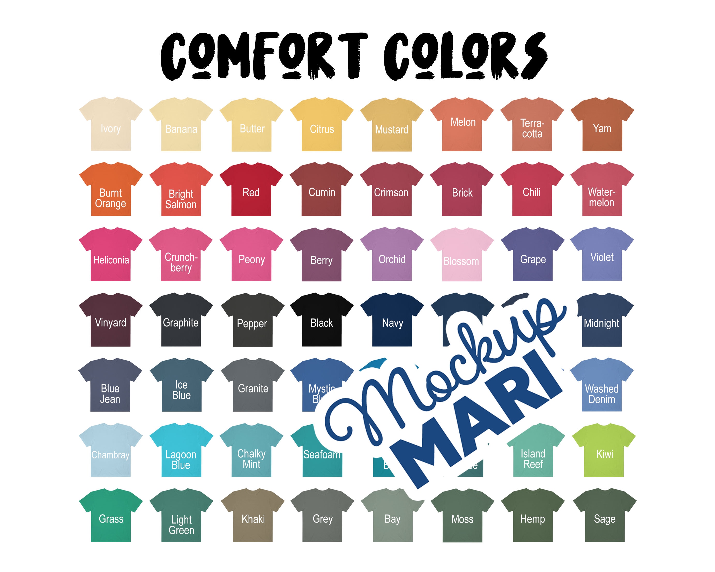 Comfort Colors Color Chart Mockup 1717 Comfort Color Choices T-shirts ... Comfort Colors Color Chart Mockup 1717 Comfort Color Choices T-shirts ...