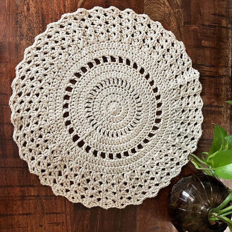 Blue Green Table Doilies - Etsy