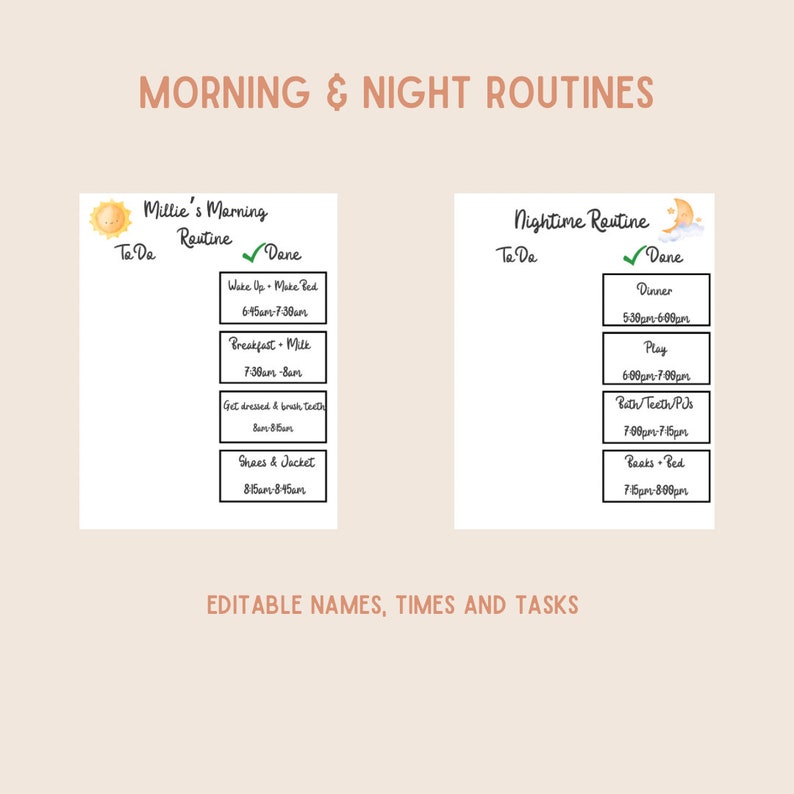 Routines Printable Checklist - Etsy