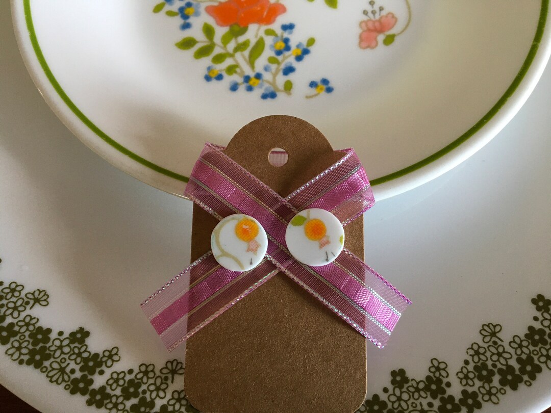 Corelle Wildflower Meadow Hand Cut From Vintage Plate Button/stud ...