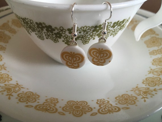 Corelle earrings Butterfly Gold vintage Corelle Golde… - Gem