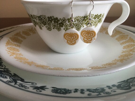 Corelle earrings Butterfly Gold vintage Corelle Golde… - Gem