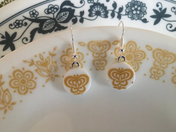 Corelle earrings Butterfly Gold vintage Corelle Golde… - Gem