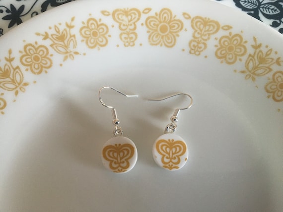 Corelle earrings Butterfly Gold vintage Corelle Golde… - Gem