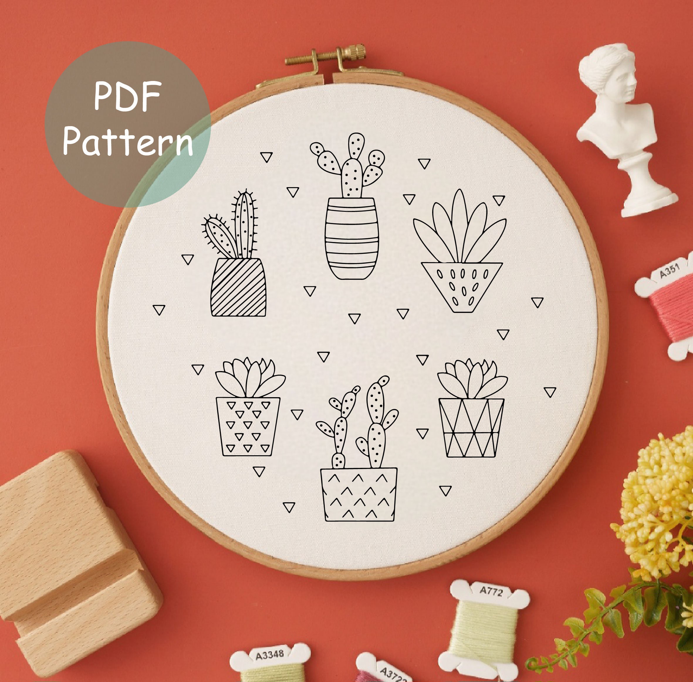 Plants Embroidery Pattern for Beginner Floral Hand Embroidery PDF ...