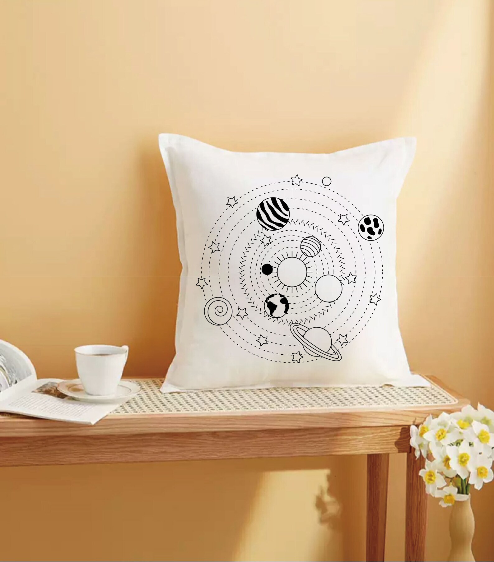 Space Embroidery Pattern for Beginner | Celestial Hand Embroidery PDF ...
