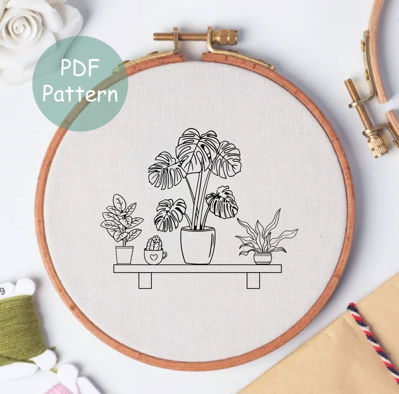 Flower Embroidery Pattern for Beginner | Floral Hand Embroidery PDF ...
