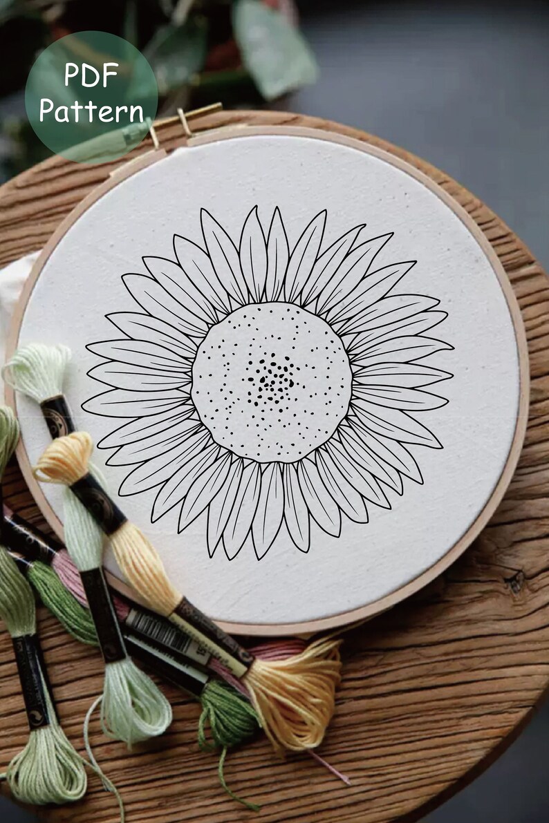 Flower Embroidery Pattern for Beginner | Floral Hand Embroidery PDF ...