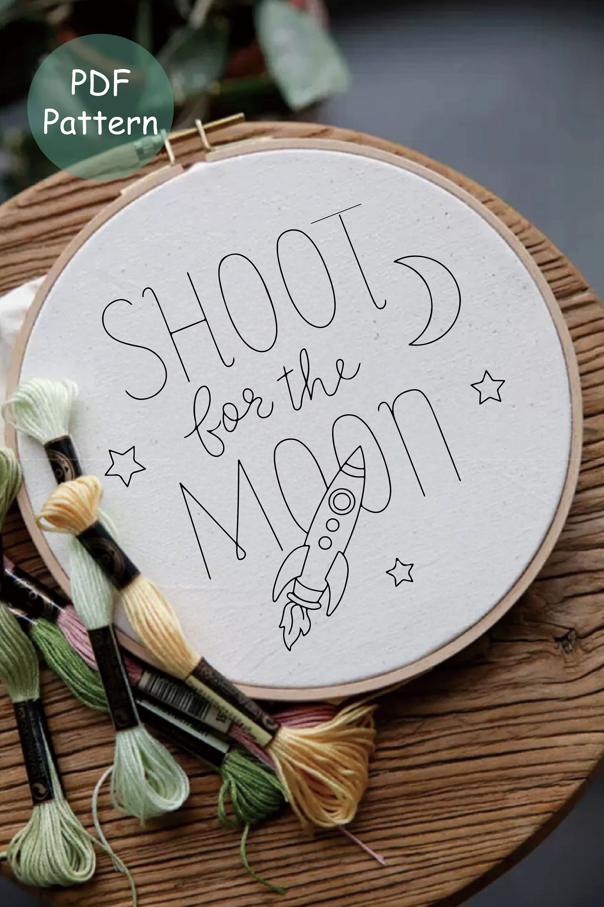 Space Embroidery Pattern for Beginner Celestial Hand Embroidery PDF ...