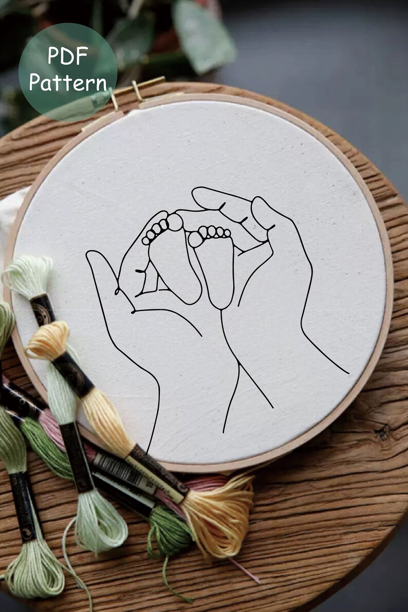 Baby Embroidery Pattern for Beginner | Modern Hand Embroidery PDF ...