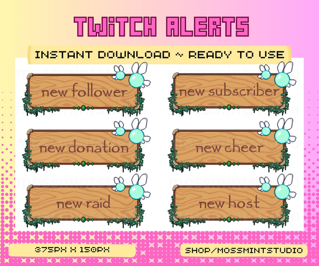 Zelda Twitch Alerts for Streamers, Pixel Twitch Alerts, New Follower ...