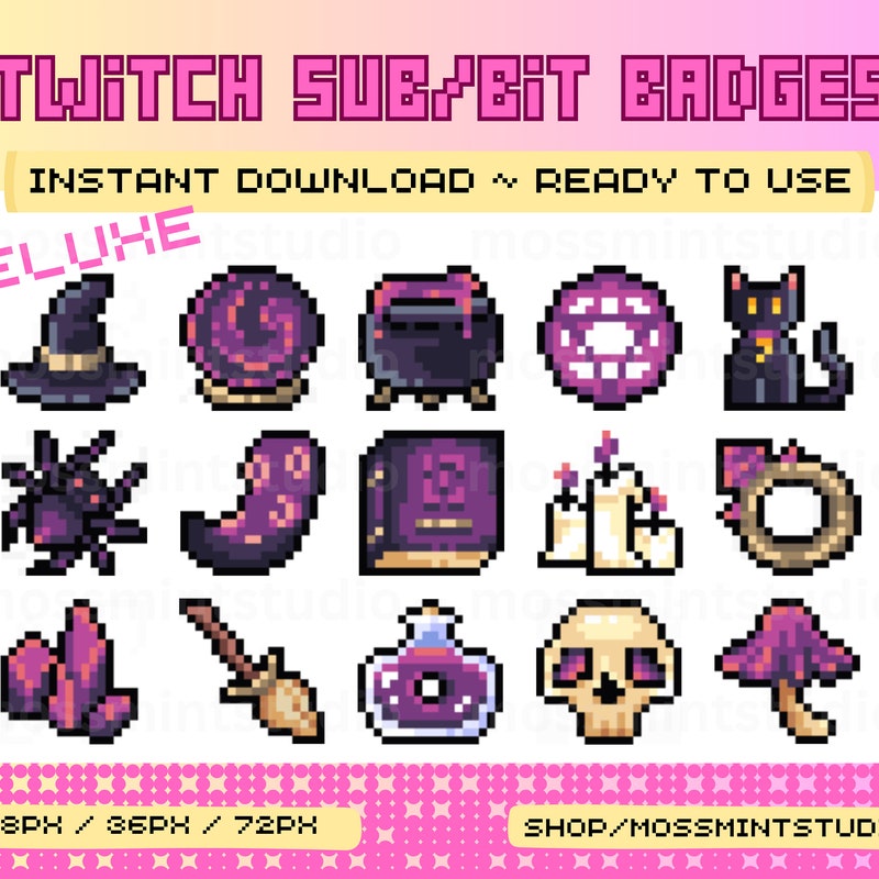 Pixel Twitch Badge - Etsy