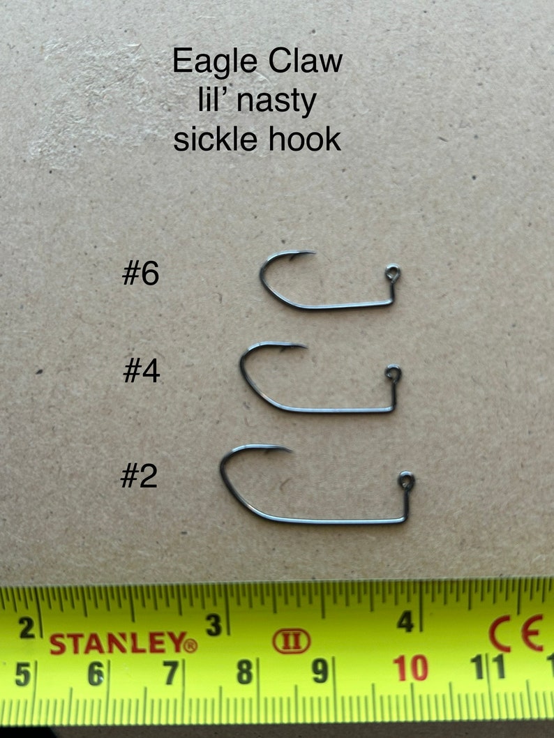 Unpainted Ball Jig Heads EAGLE CLAW Sickle Hook - Etsy
