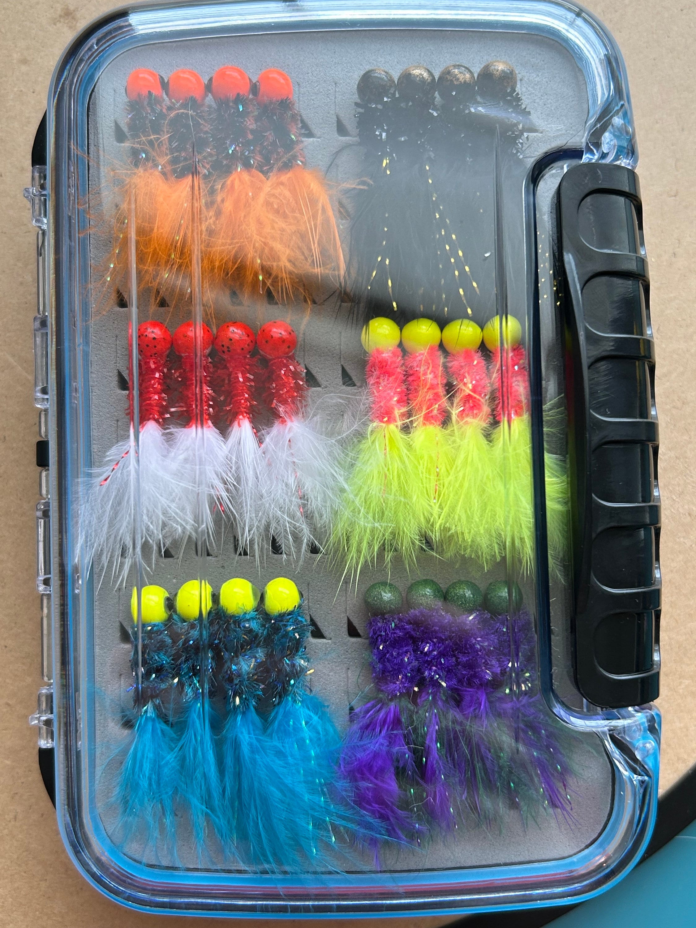 48 Hand Tied Marabou Feather Crappie Jig Box - Etsy