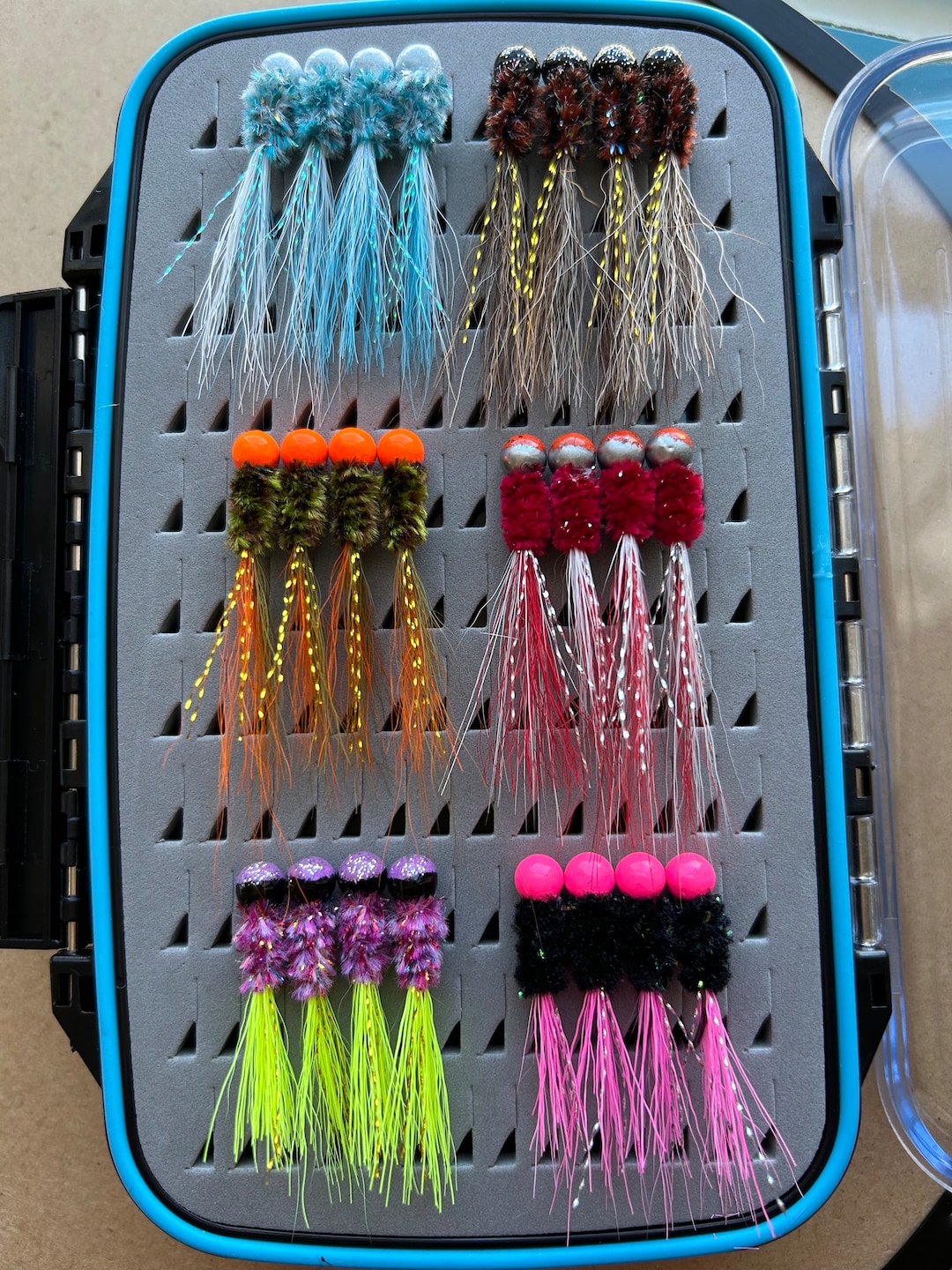 48 Hand Tied Bucktail Crappie Jig Box - Etsy