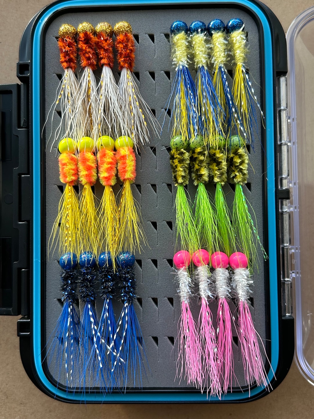 48 Hand Tied Bucktail Crappie Jig Box - Etsy