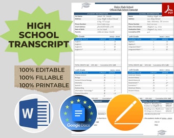 High School Diploma Template General Equivalency Diploma - Etsy